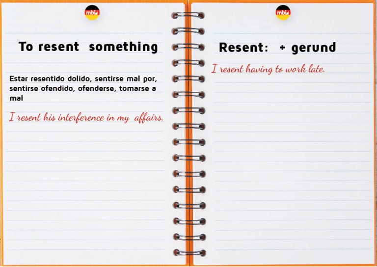 29.- To resent. Advanced - Madrid Berlin IDIOMAS